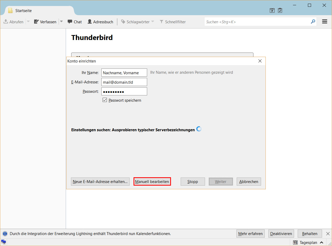 E-Mail-Konto einrichten: Thunderbird – Profihost Help-Center